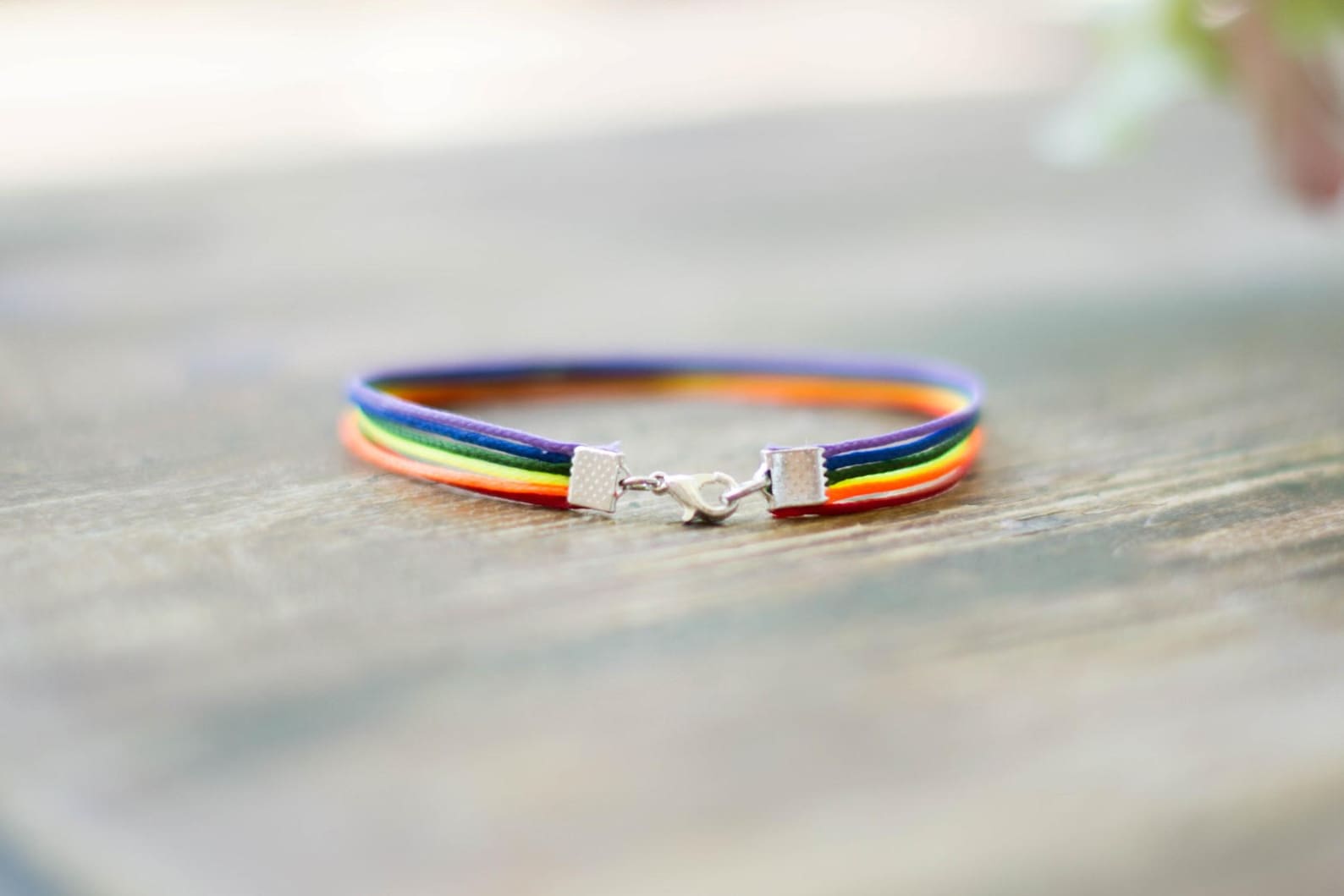 Pride Bracelet, Rainbow Flag Colors, LGBT String Bracelet, Bracelet ...