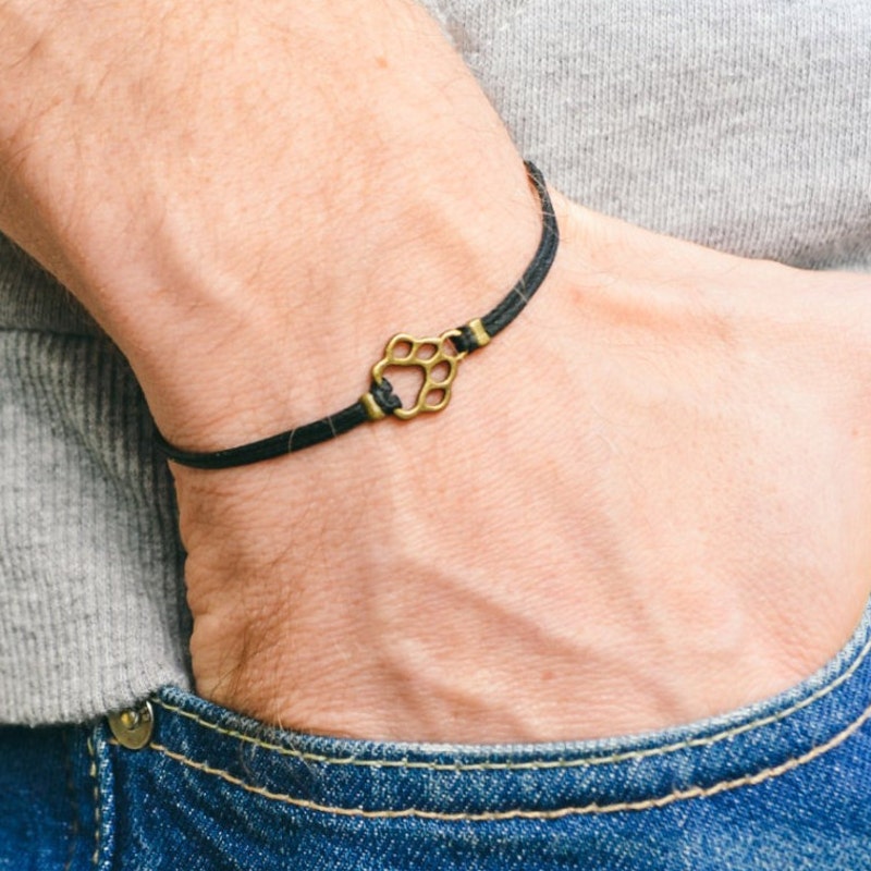 Paw Bracelet Black - Etsy UK