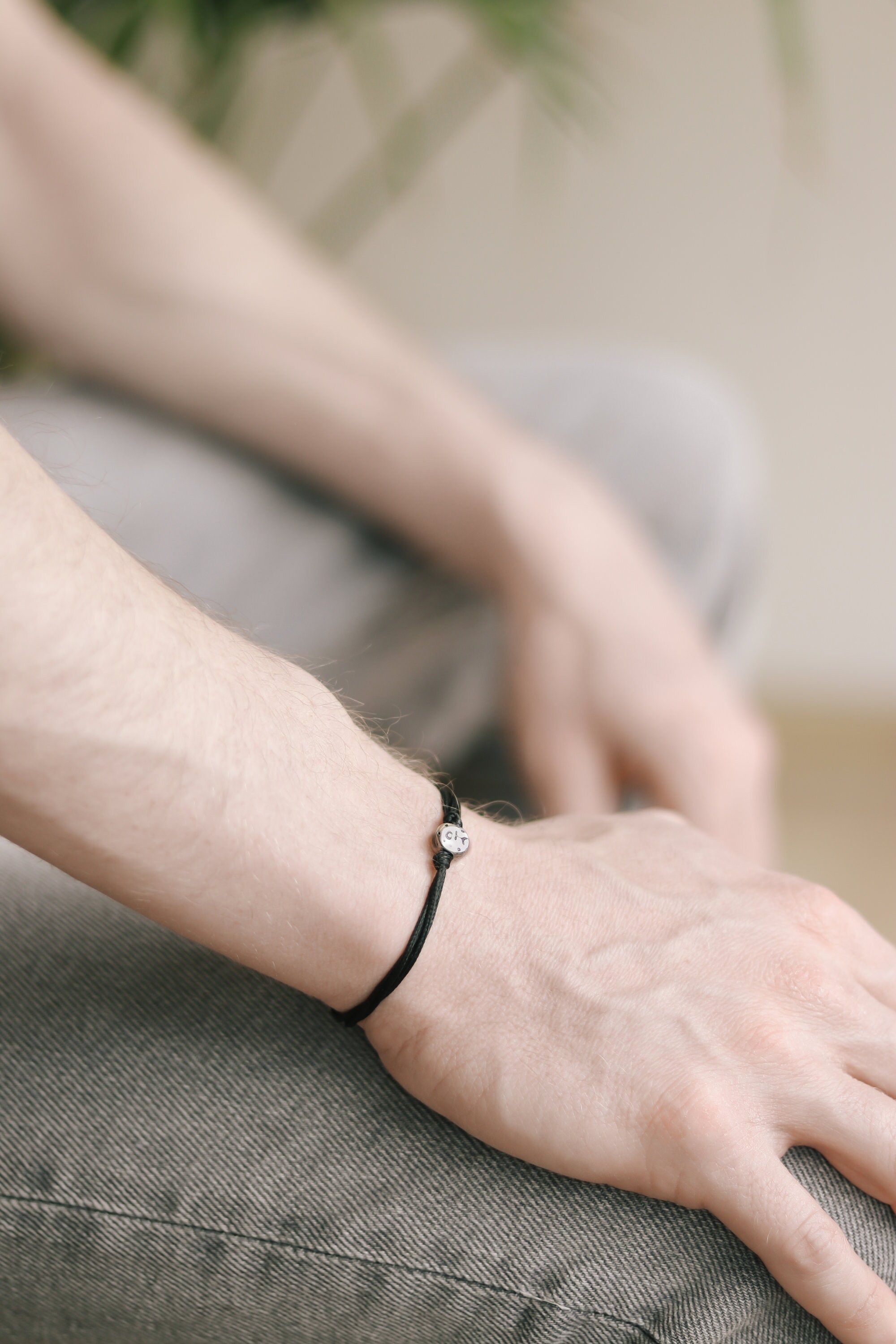 Bracelet With Child Charm for Men, Customised Men's Bracelet, Silver ...