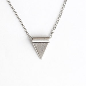 Triangle Necklace for Men, Men's Necklace With a Silver Triangle Bead ...