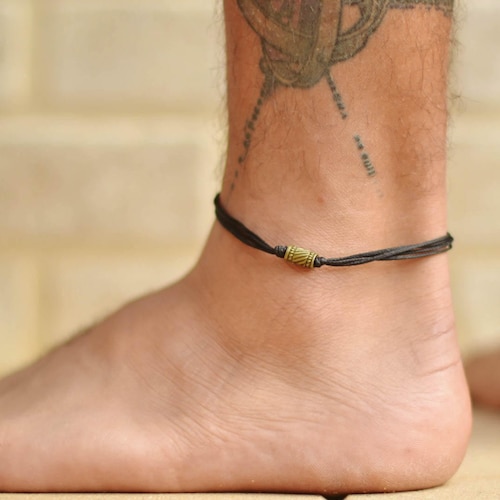 Chain Anklet for Men Men's Ankle Bracelet Bronze Tone - Etsy