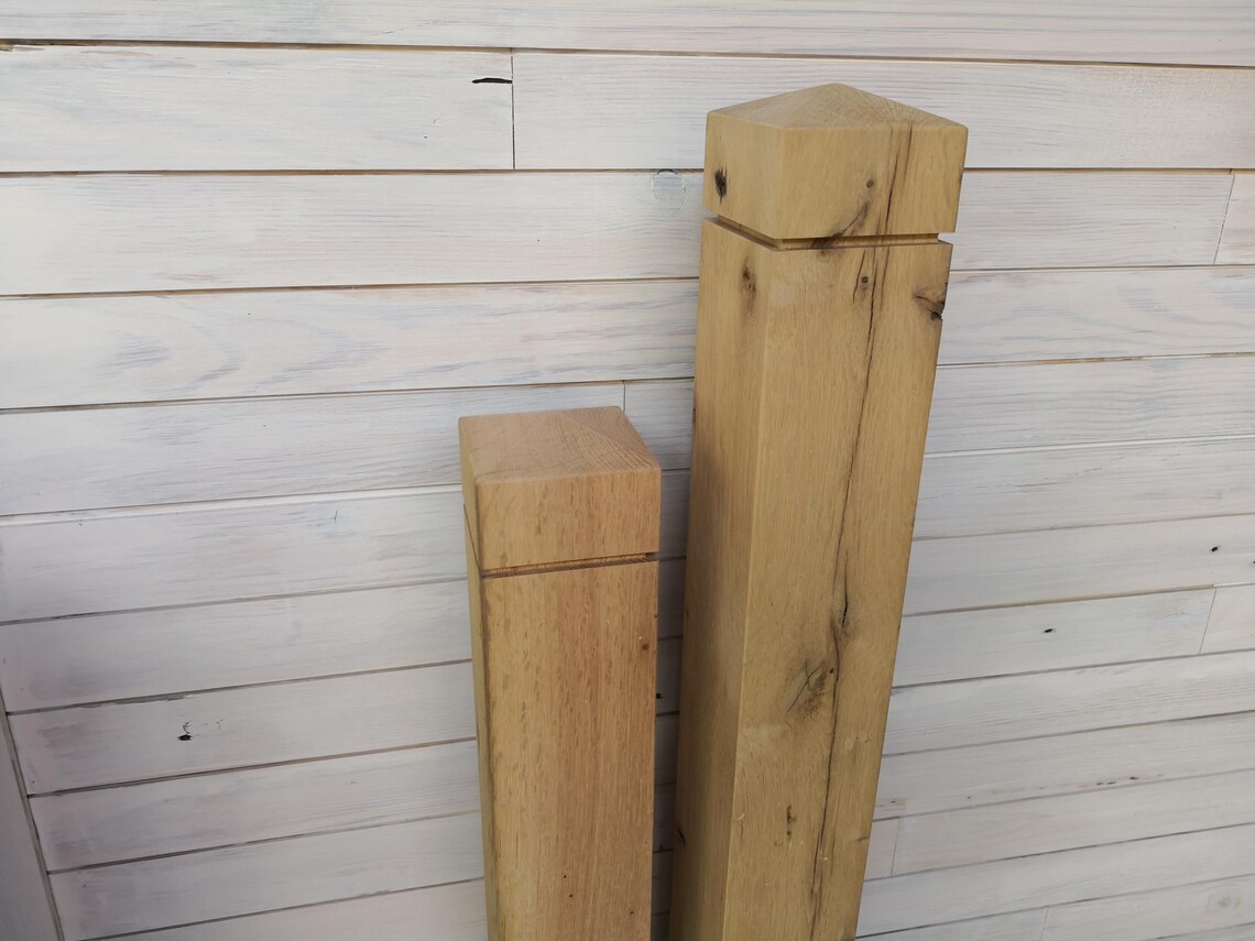 Newel Post, Reclaimed Oak Stair Post, Custom Newel Posts, Modern ...