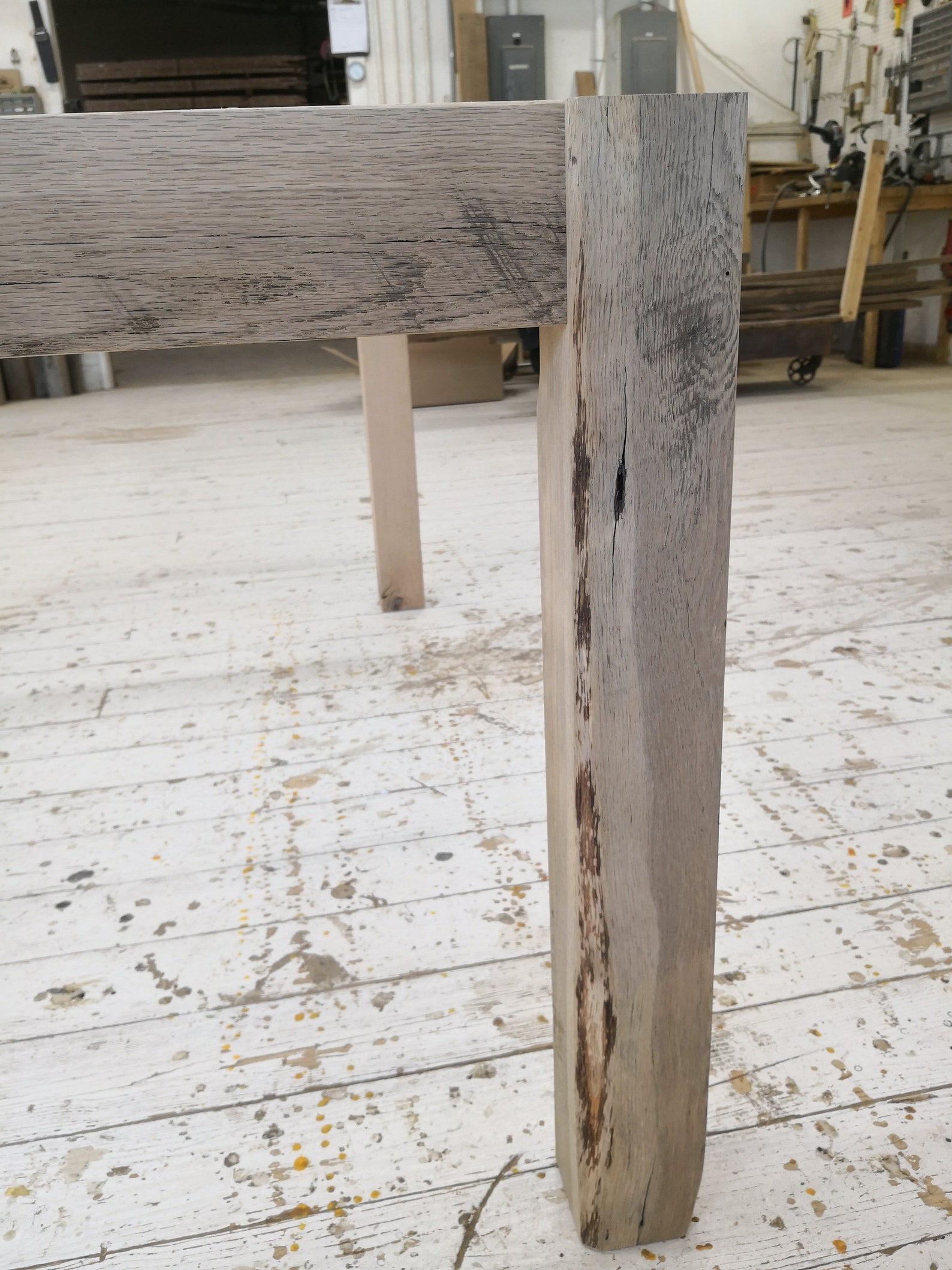 Reclaimed Oak Farm Table Base Kit, Rustic, Farmhouse, DIY - Etsy