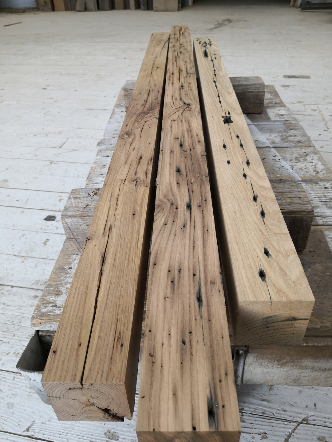 3 by 3 Reclaimed Antique American Chestnut Beams, Barnwood, Rustic, DIY ...
