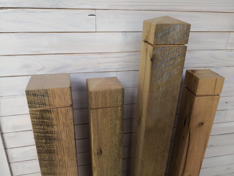 Newel Post, Reclaimed Oak Stair Post, Custom Newel Posts, Modern ...