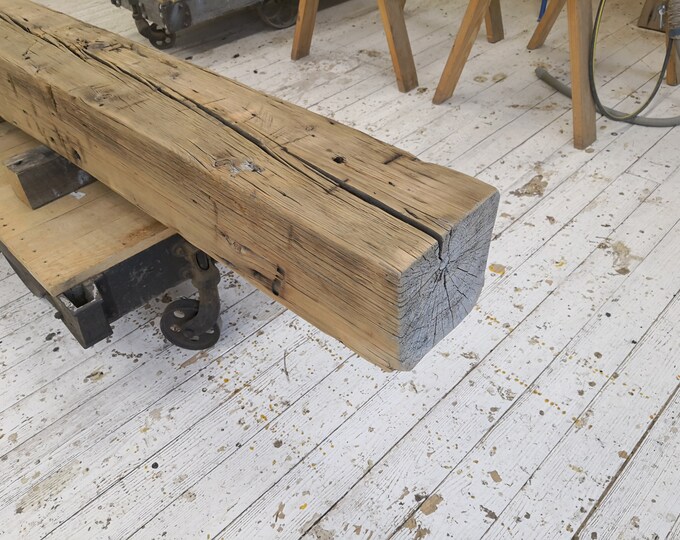 9"x9"x94 1/4" Hand Hewn Pine Beam, Farmhouse, Barnbeam, Cabin ...