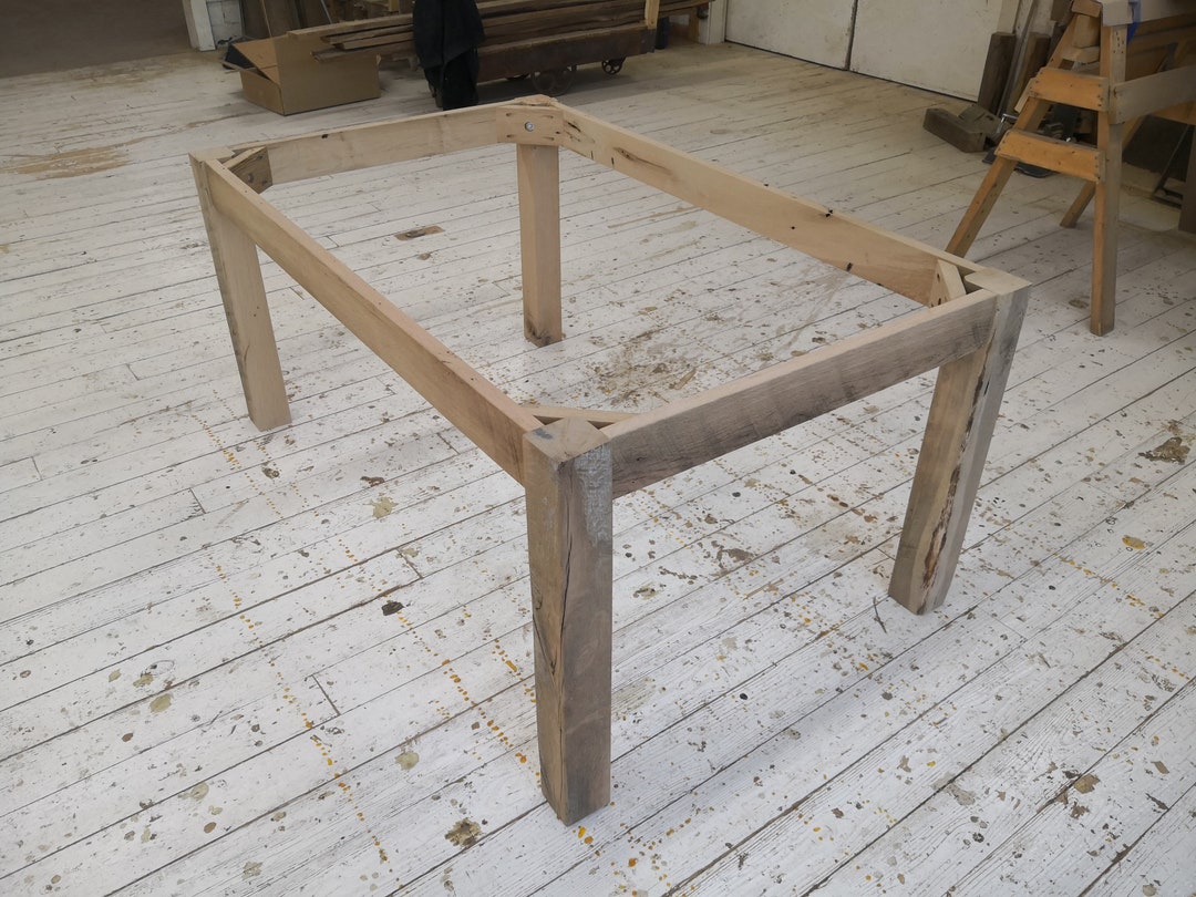 Reclaimed Oak Farm Table Base Kit, Rustic, Farmhouse, DIY - Etsy