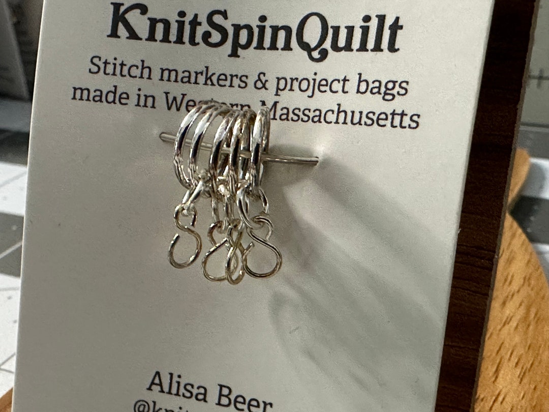 Snag-free Knitting Stitch Markers -- Set of Five -- Silver Infinity ...