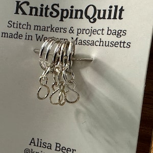Snag-free Knitting Stitch Markers -- Set of Five -- Silver Infinity ...