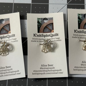 Snag-free Knitting Stitch Markers -- Set of Five -- Silver Infinity ...