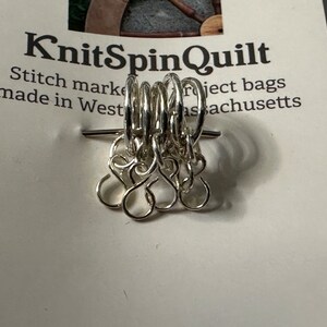 Snag-free Knitting Stitch Markers -- Set of Five -- Silver Infinity ...