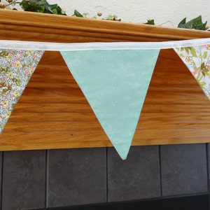 Shabby Chic Floral, Wedding Pennant Banner, Tea Party Bunting, Vintage ...