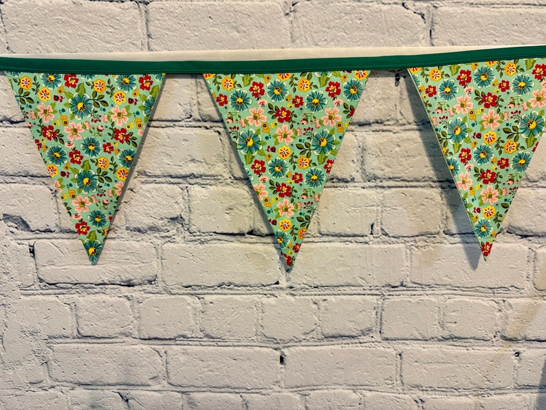 Cottagecore Banner Bunting, Floral Fabric Decoration, Handmade Home ...
