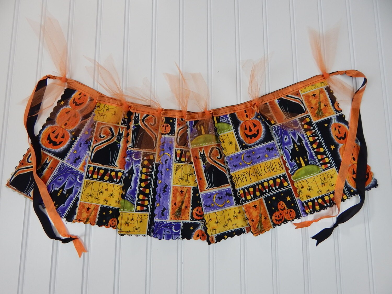 Halloween Decoration Banner, Black Cats, Pumpkins, Jack O'lanterns ...