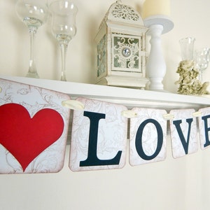 Love Banner, Valentine's Day Decoration, Wedding Decoration, Wedding ...