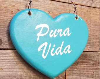 Pura Vida Starts Here Hanging Wood Sign Pura Vida Costa Rica - Etsy