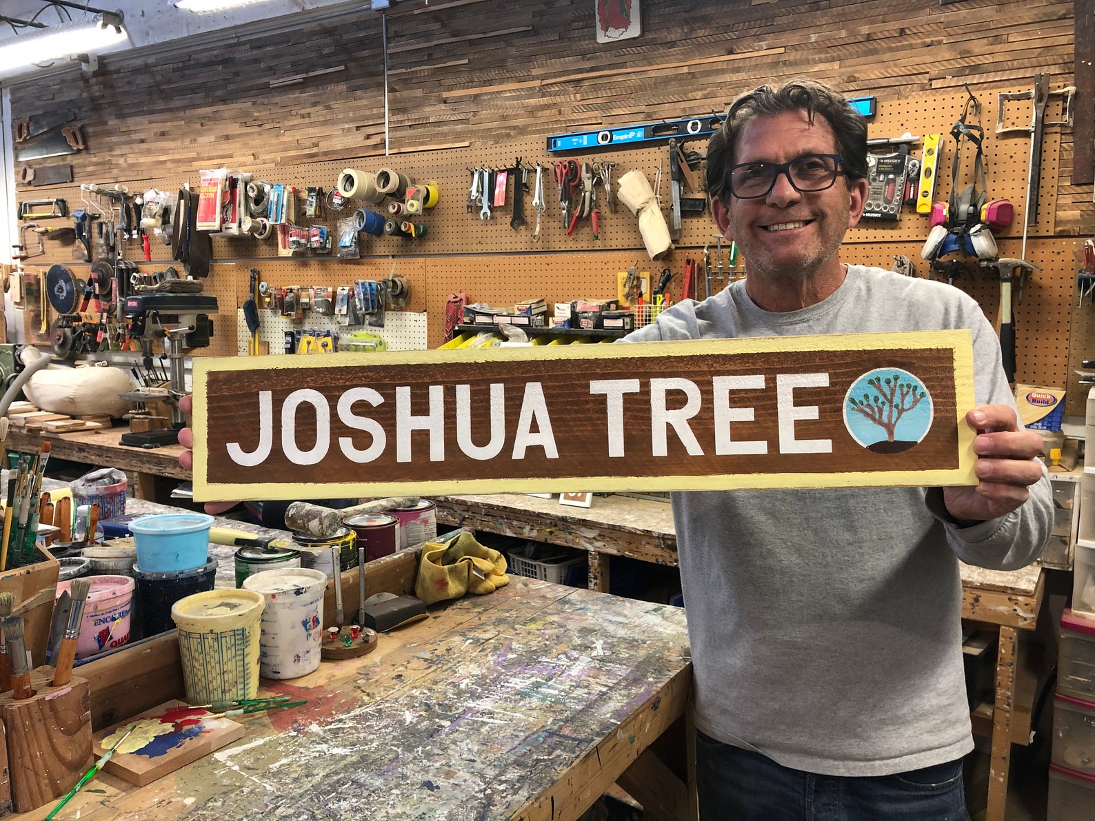 Joshua Tree Wood Sign Letrero de madera hecho a mano para el - Etsy México