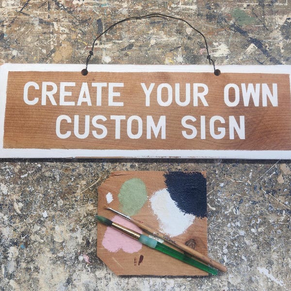 Weathered Wood Sign - Etsy