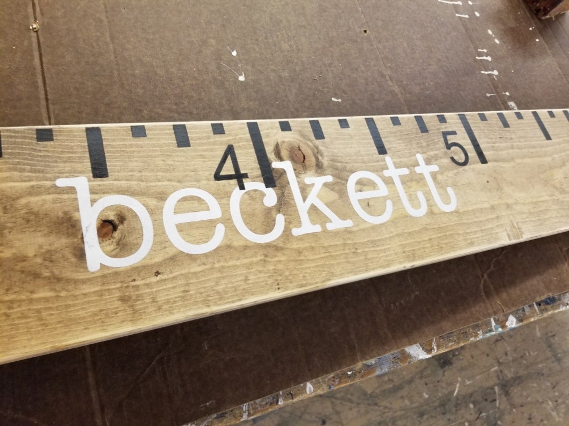 Personalized Wood Growth Chart Ruler – Custom 6ft Kids Height Chart ...