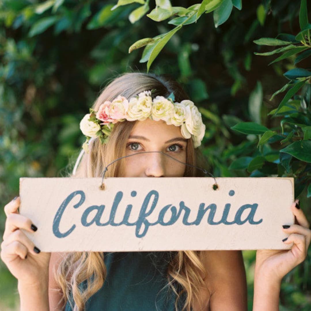 California (in Cursive) Custom Wood Sign - Brandy Melville Original ...