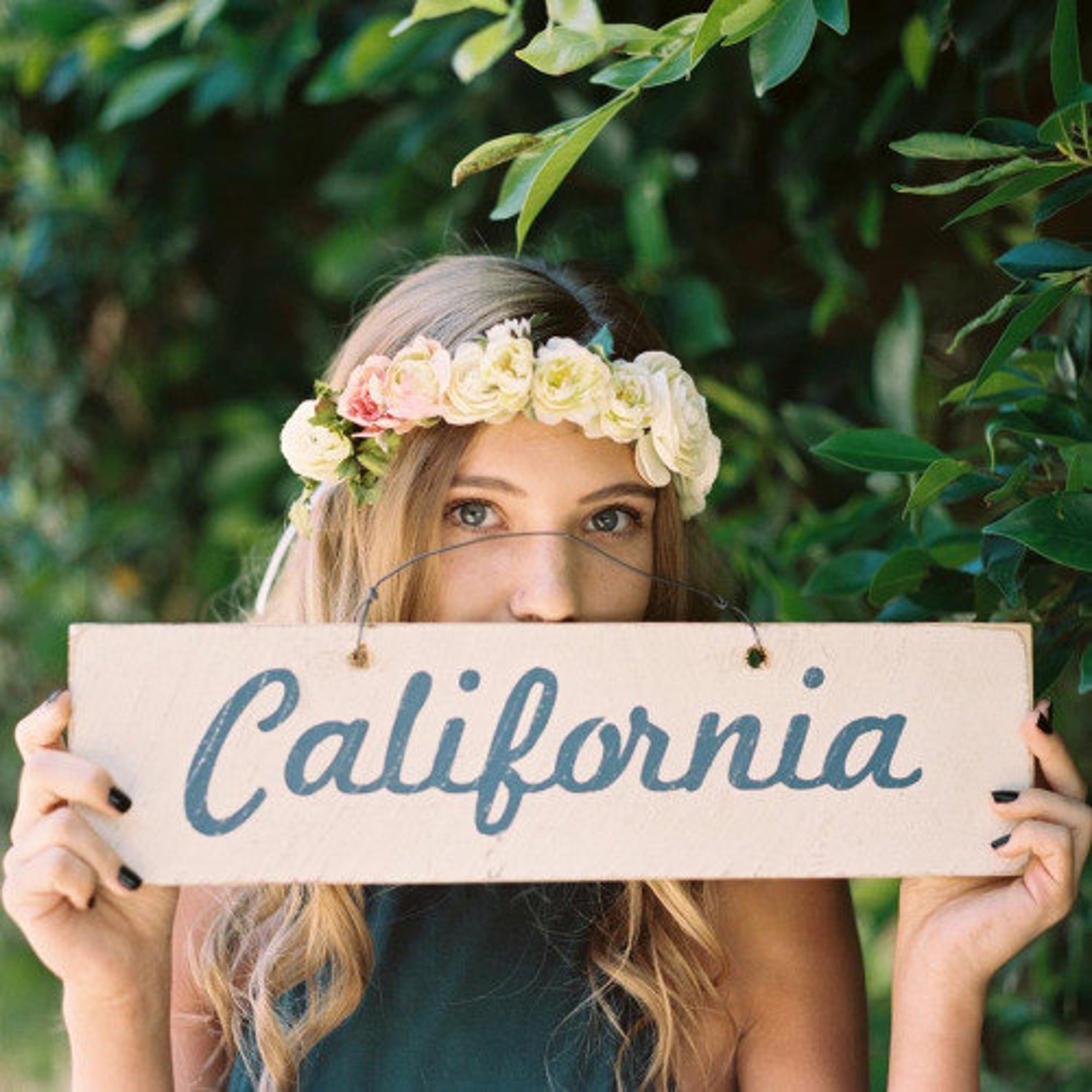 California in Cursive Custom Wood Sign Brandy Melville | Etsy