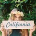 California in Cursive Custom Wood Sign Brandy Melville | Etsy