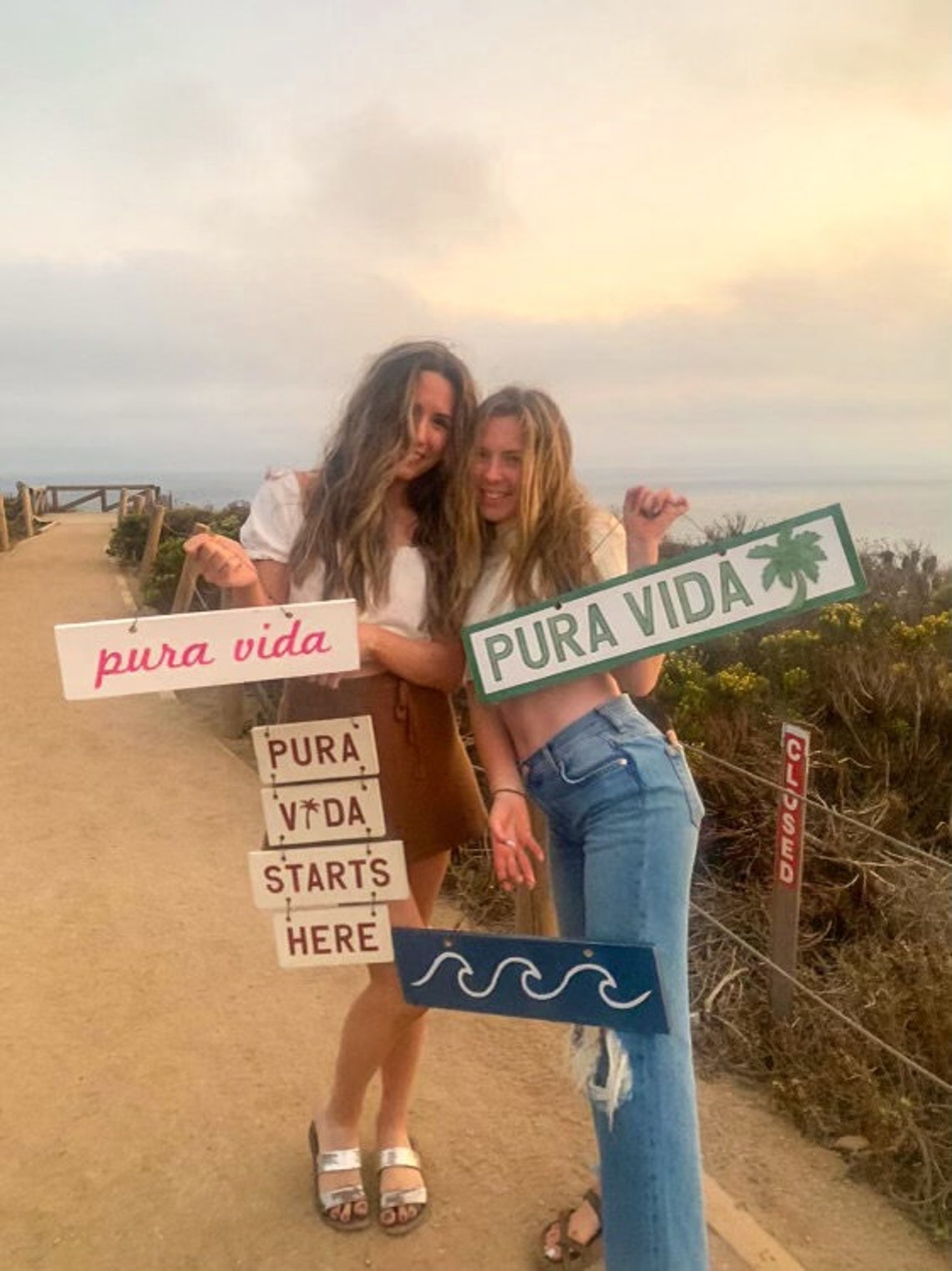 Pura Vida Starts Here Hanging Wood Sign - Pura Vida Costa Rica Sign ...