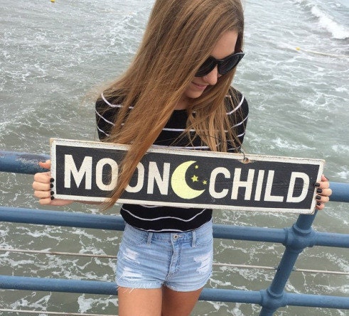 Moon Child Wood Sign Dorm Signs and Decor - Etsy