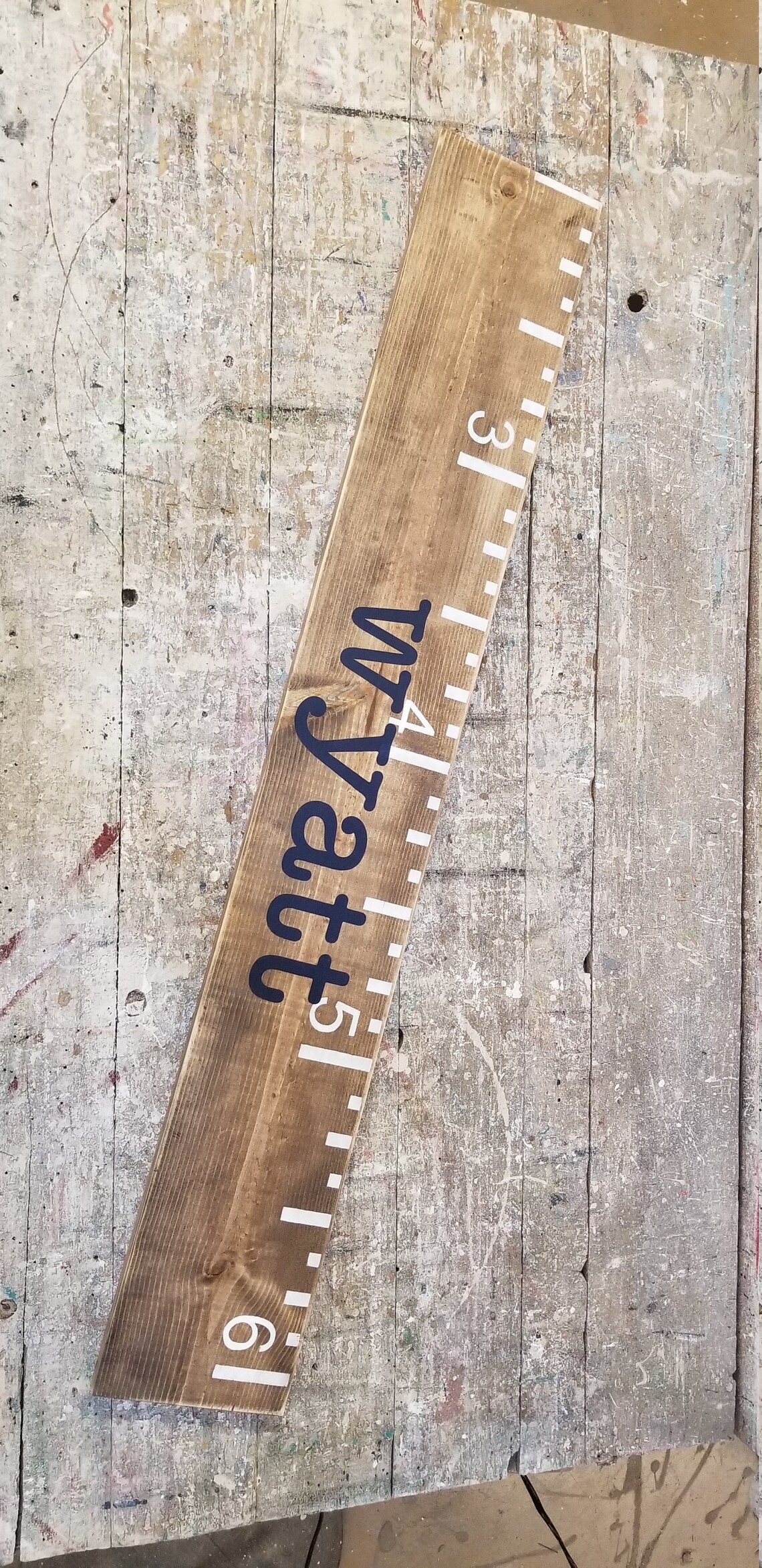 Personalized Wood Growth Chart Ruler – Custom 6ft Kids Height Chart ...