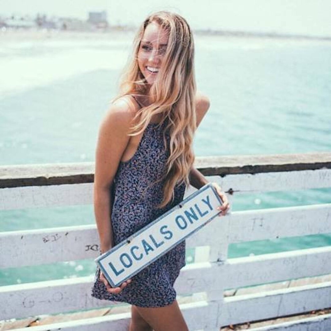 Locals Only Wood Sign – Surf Beach Rustic Wall Art – Custom Hand ...