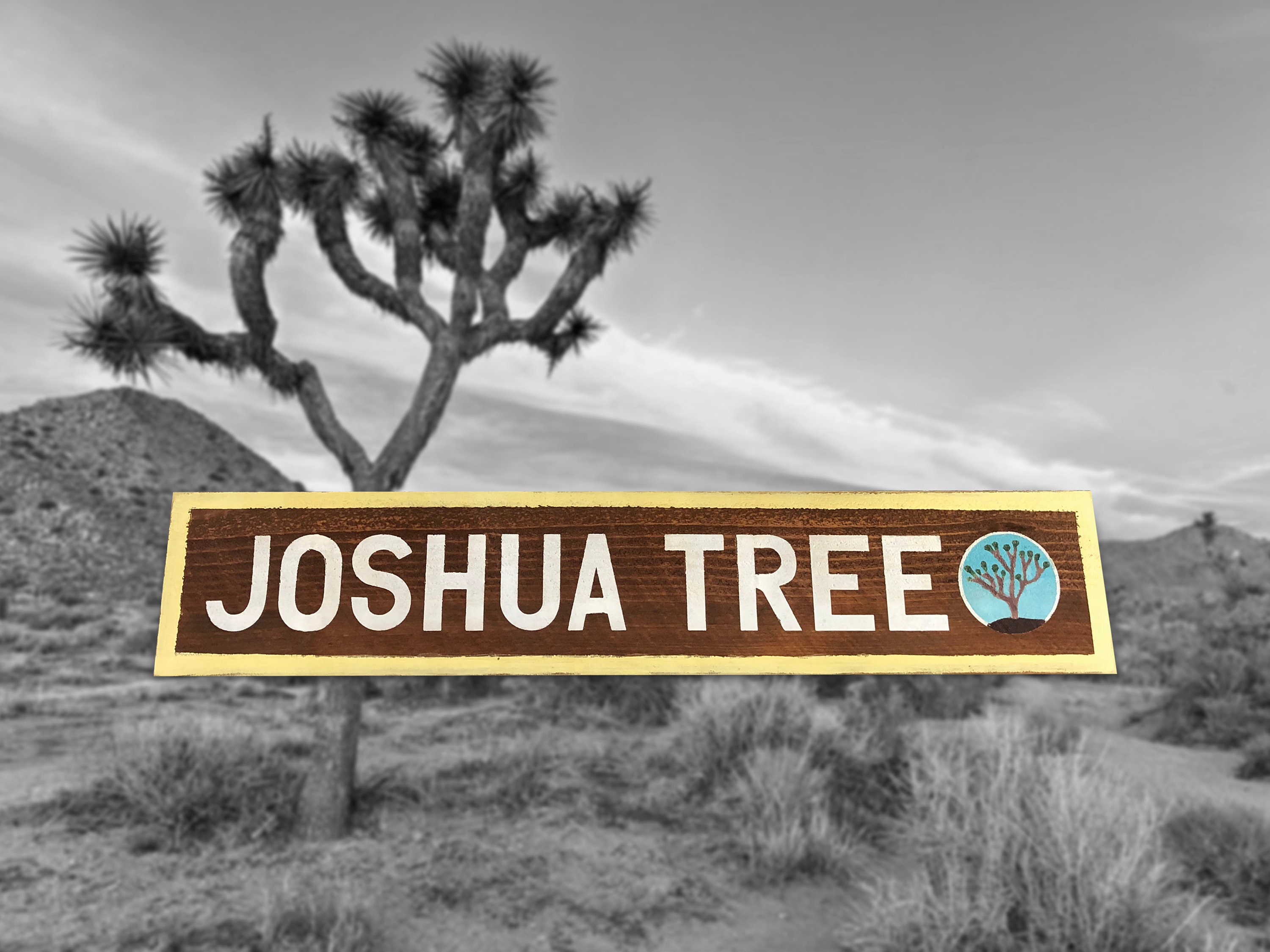Joshua Tree Wood Sign Letrero de madera hecho a mano para el - Etsy México