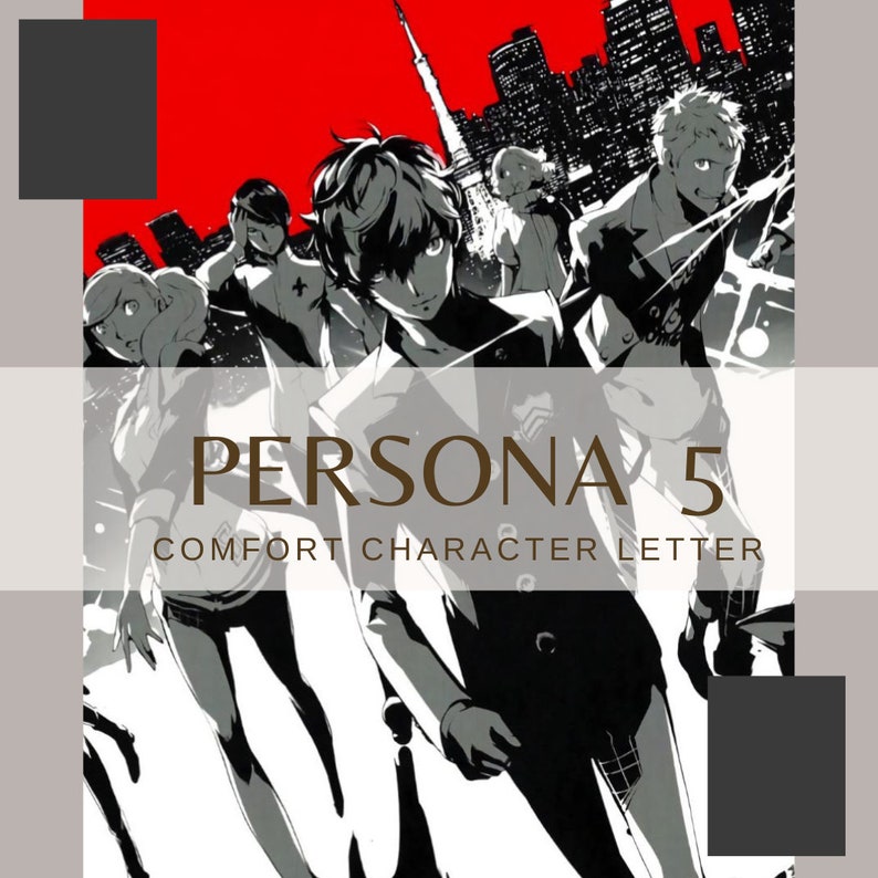 Personalized Letter From Your Comfort Character Persona 5 - Etsy