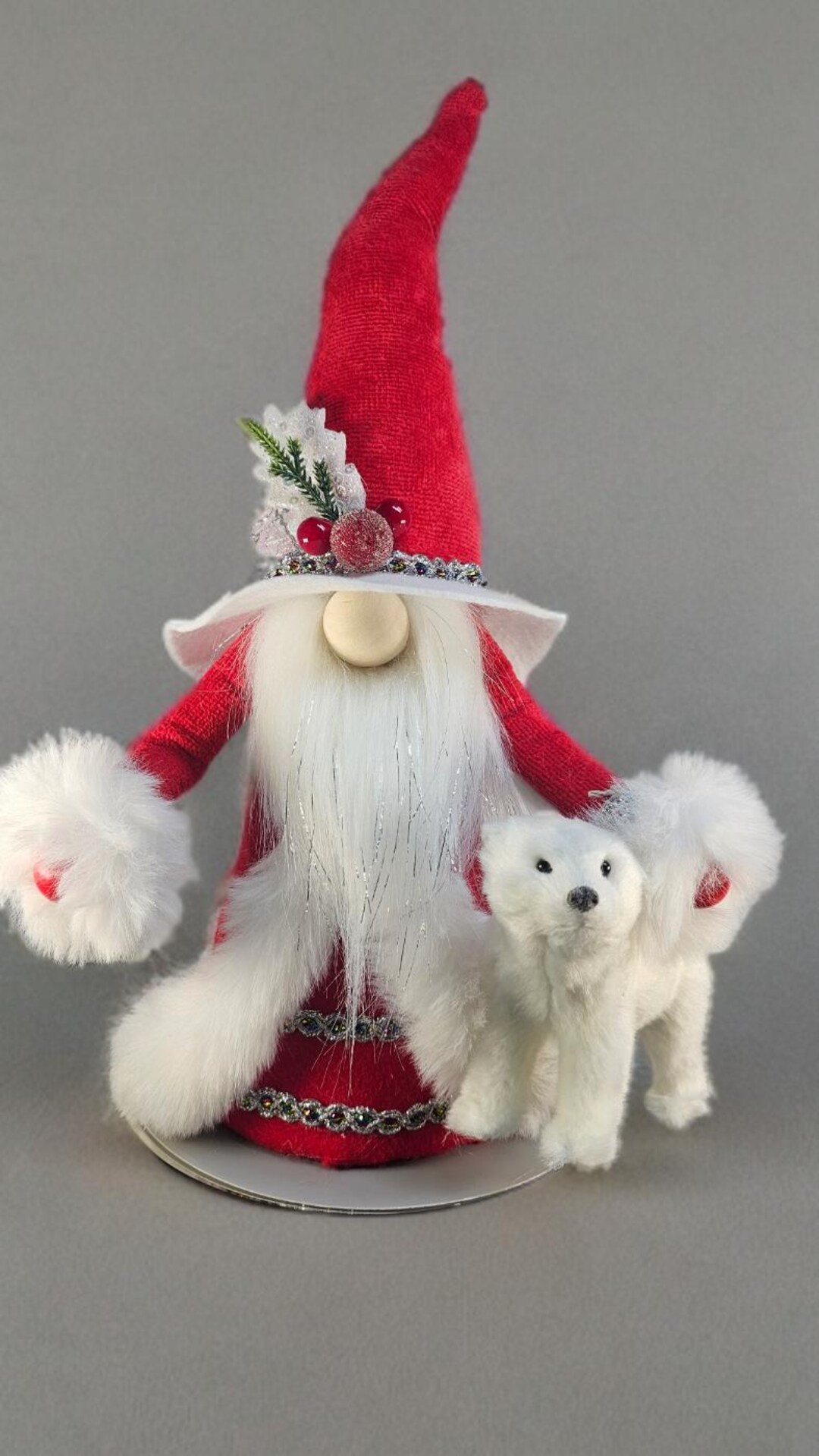 Christmas Gnome Tree Topper BELIEVE - Etsy