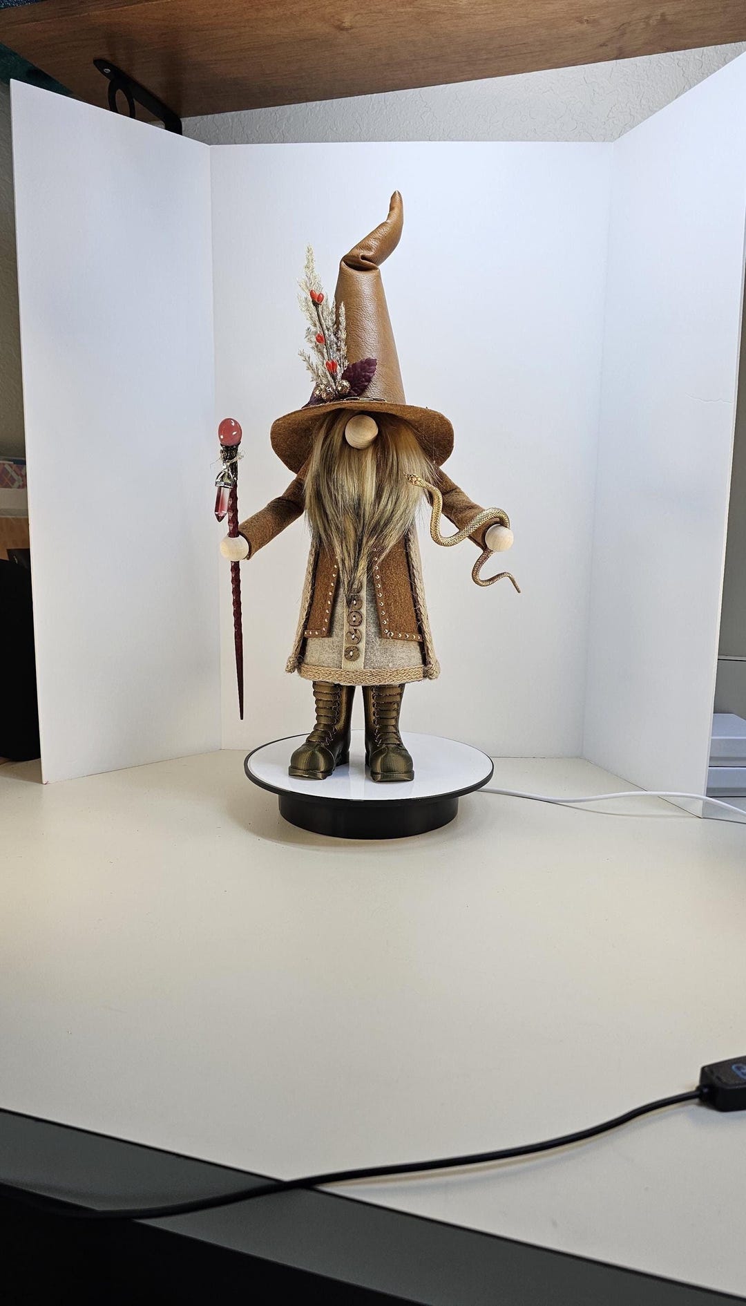 Woodland Wizard Gnome - the Snake Charmer - Etsy