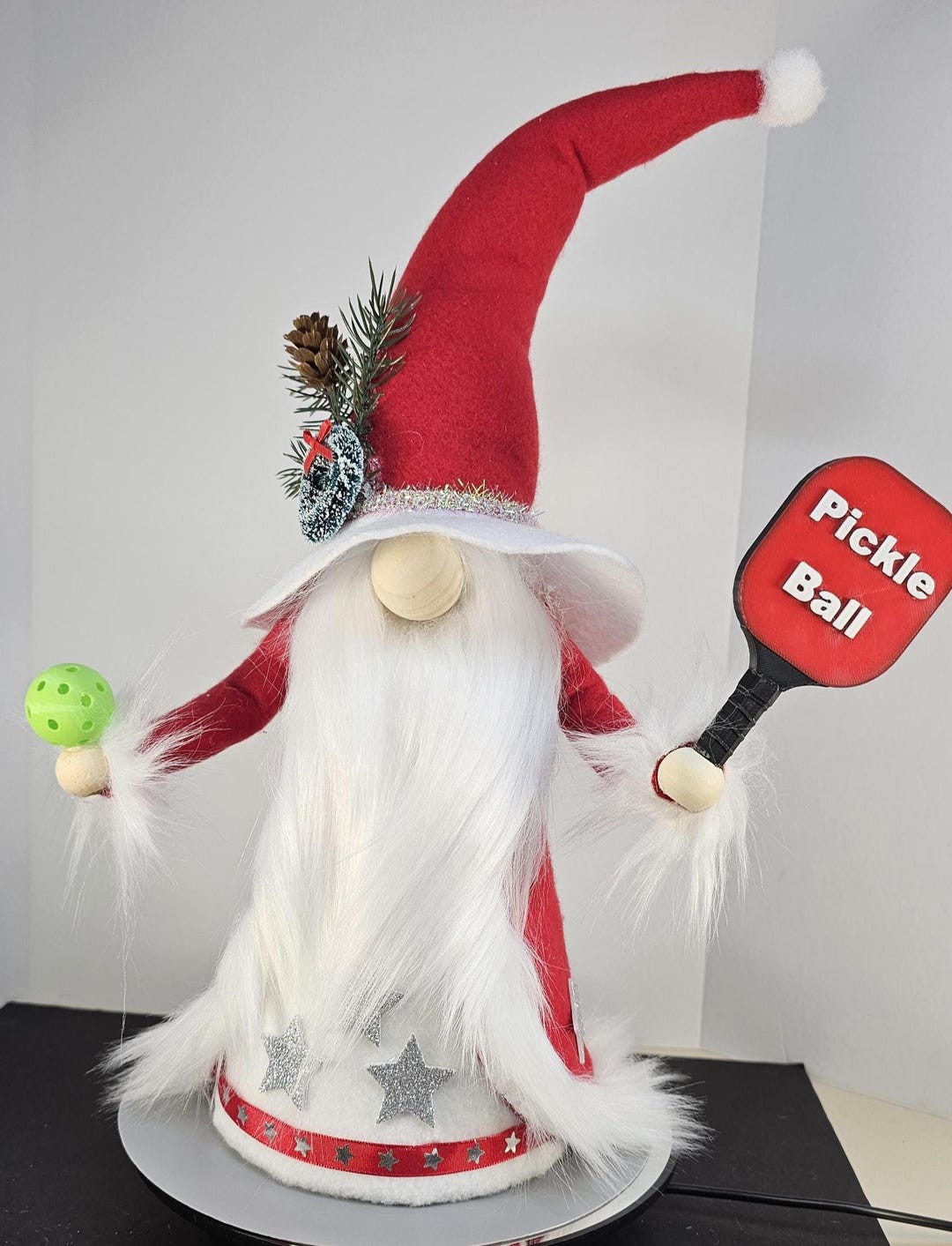 Pickle Ball Gnome Christmas Tree Topper - Etsy