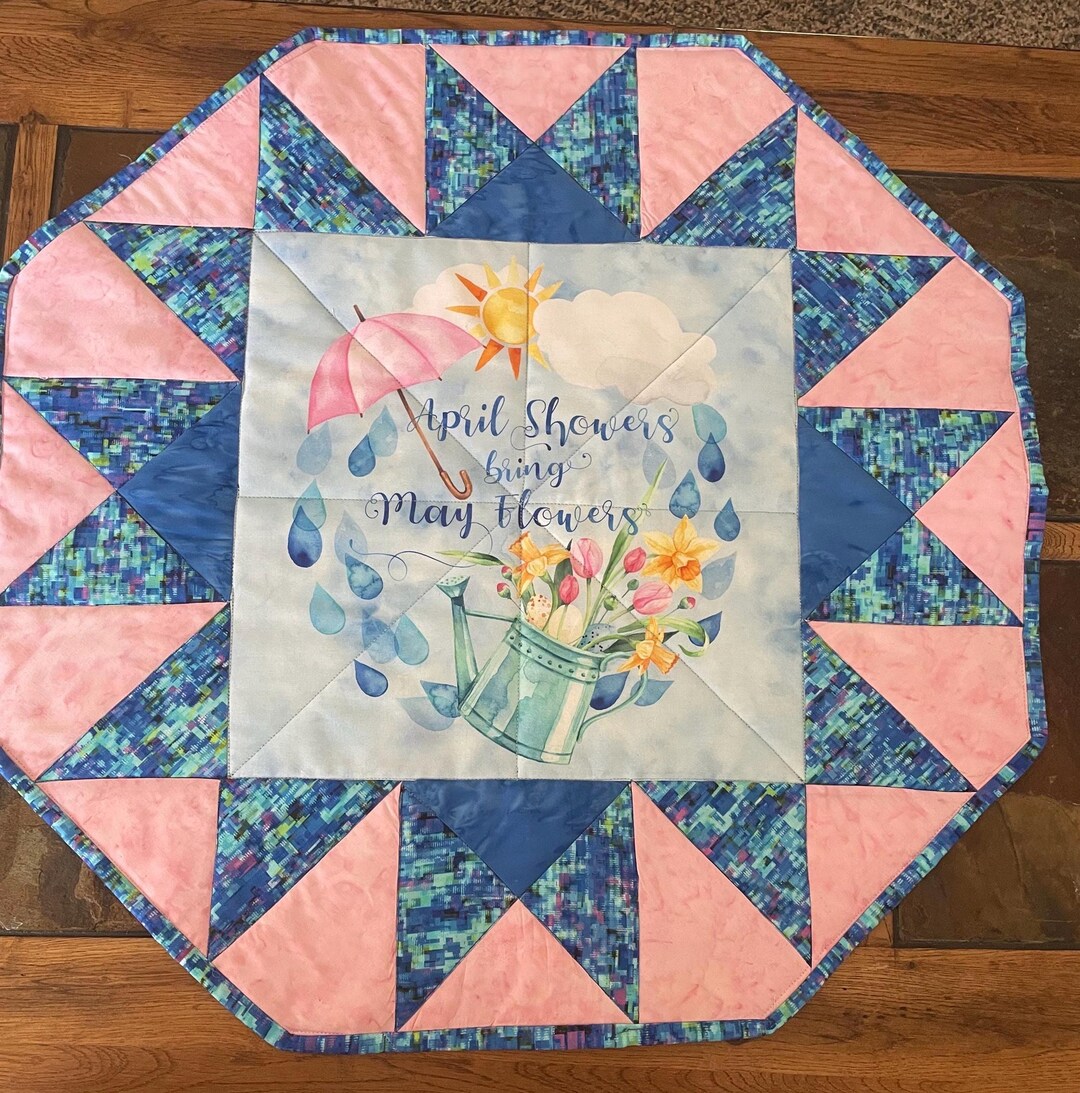Table Topper - April Showers Bring May Flowers - Etsy