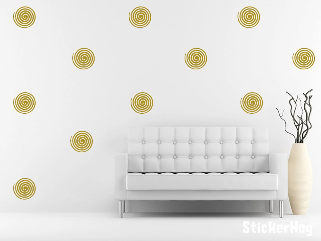 Spiral Swirl Pattern Mini Wall Decals Graphic Vinyl Sticker Bedroom ...