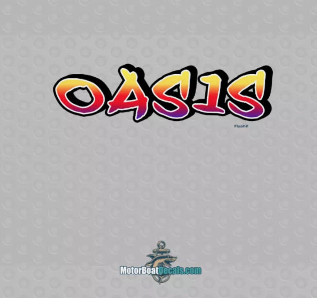 Oasis Boat Name Decal - Etsy