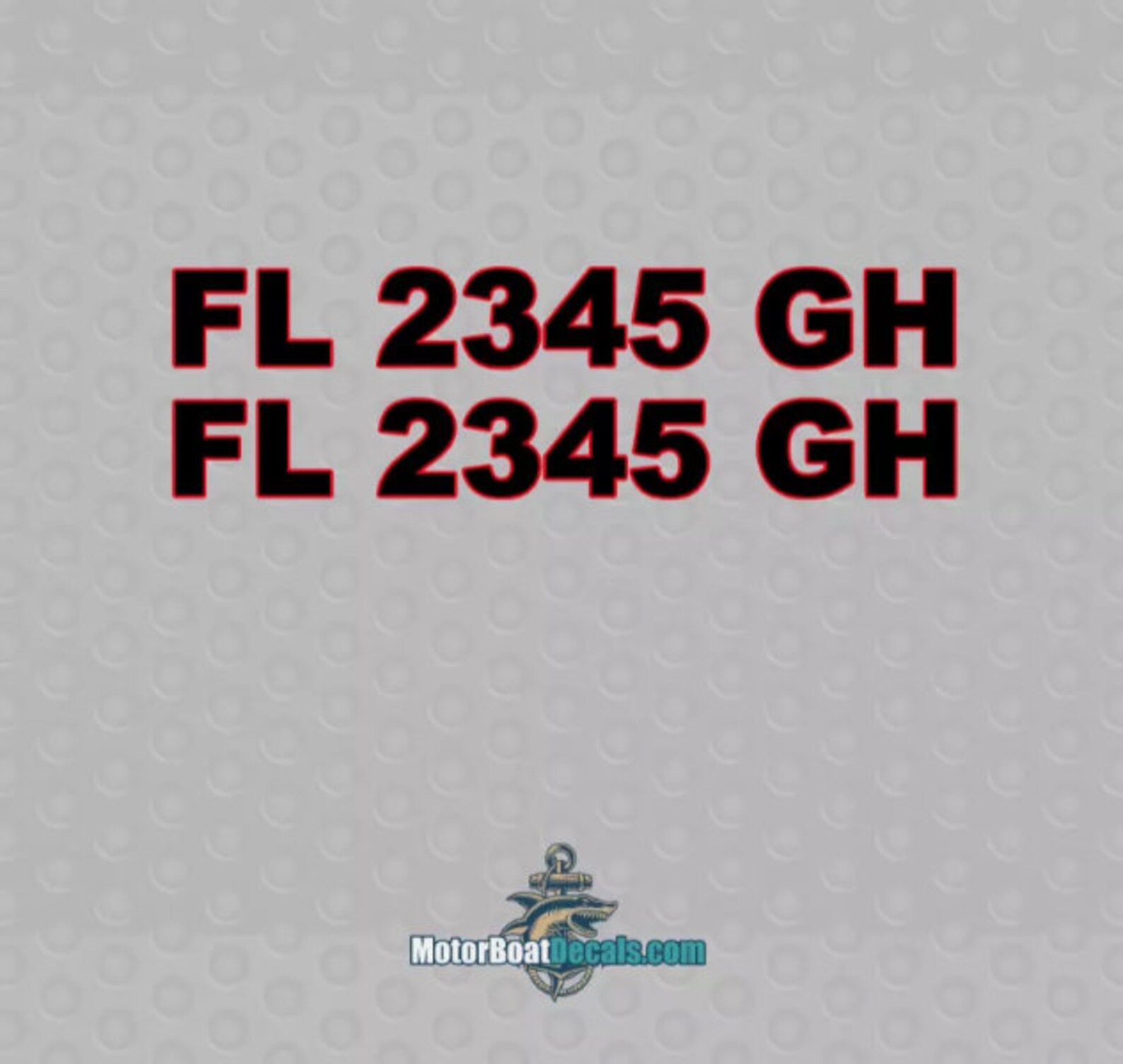 Arial Black 2C Boat Registration Decals (3" Tall X 24" Wide) - Etsy