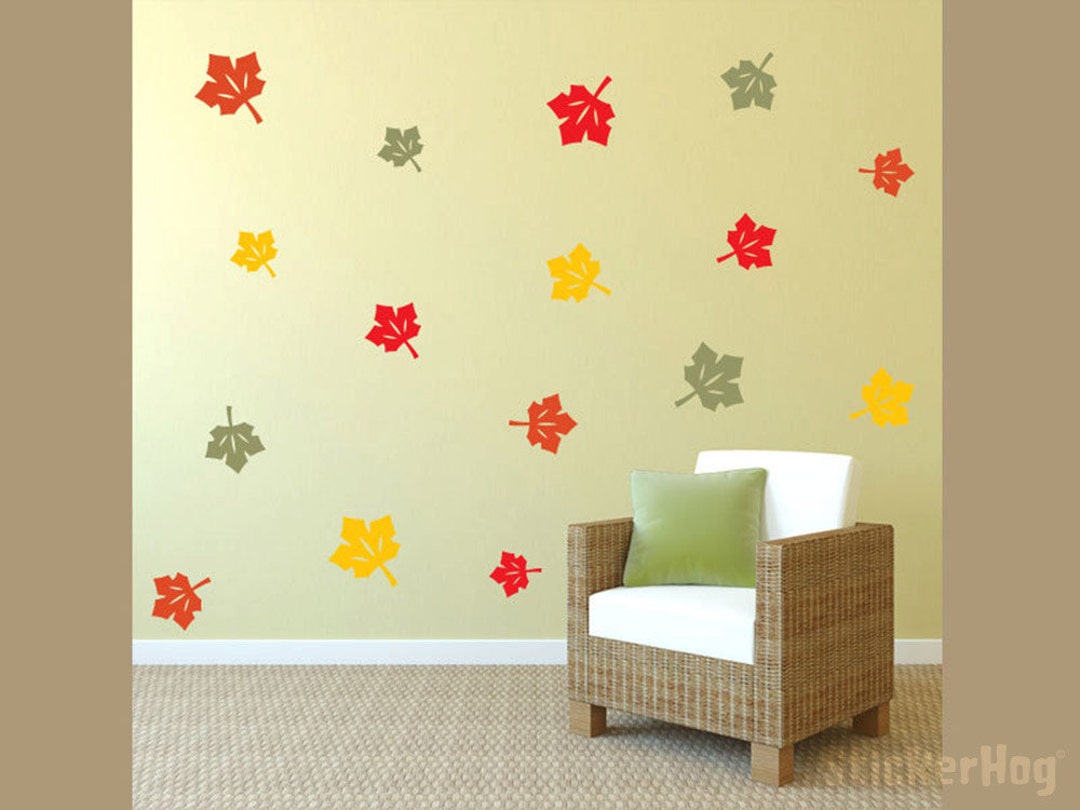 Fall Autumn Leaves Decals Room Vinyl Wall Decal Graphics Bedroom Home ...