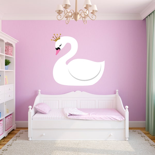 Swan Wall Sticker - Etsy