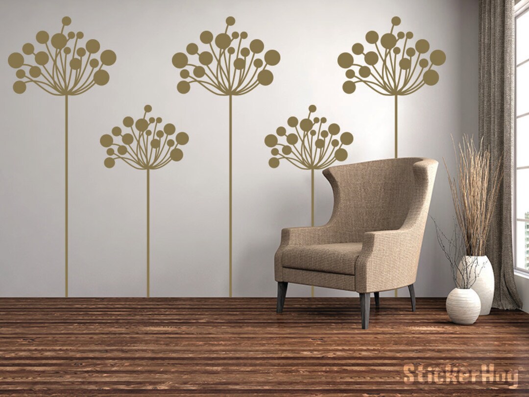 Dandelions Decorative Flowers #2 Floral Wall Decals Graphic Vinyl ...