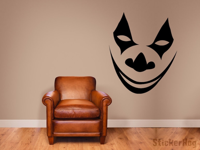 Evil Creepy Clown Halloween Vinyl Wall Decal - Etsy