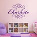 Swirly Cloud Name Monogram Girls Nursery Room Vinyl Wall Decal Graphics ...