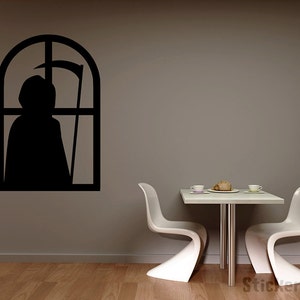 Grim Reaper Window Vinyl Wall Decal Graphics Halloween Home - Etsy