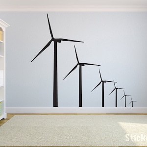 Windmills Renewable Energy Wind Turbine Wall Decal for Home or Office ...