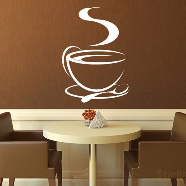 Tea Cup Wall Decal - Etsy