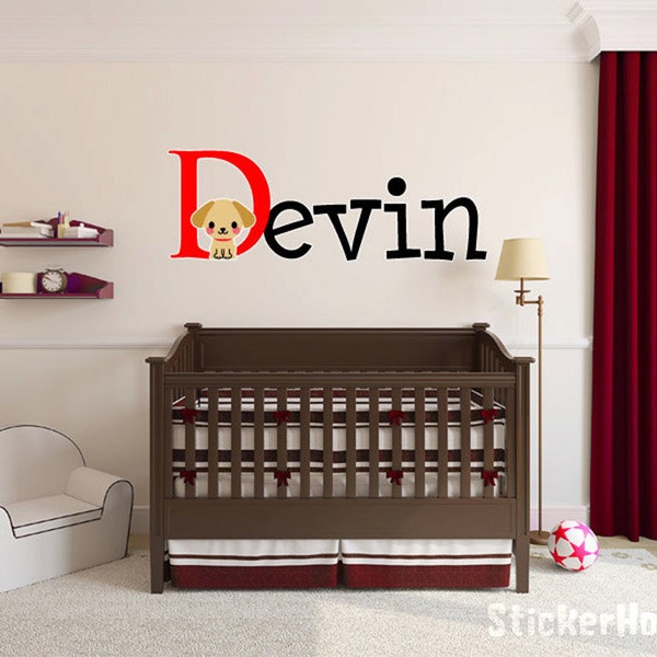 Dog Name Wall Decals - Etsy