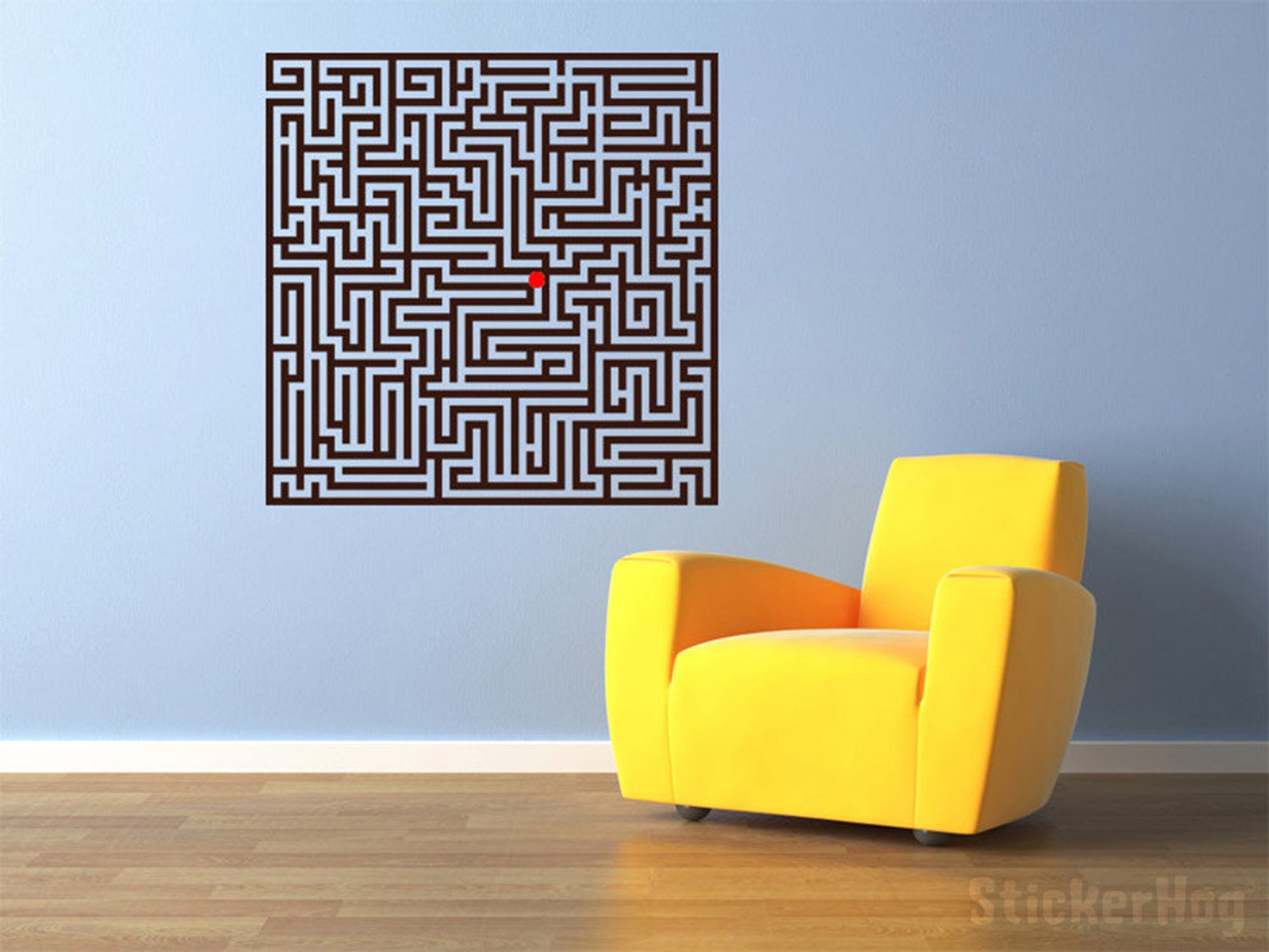 Maze With Your Are Here Spot Wall Decal Vinyl 36 X - Etsy