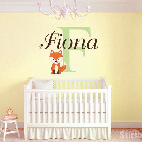 Fox Monogram Decal - Etsy